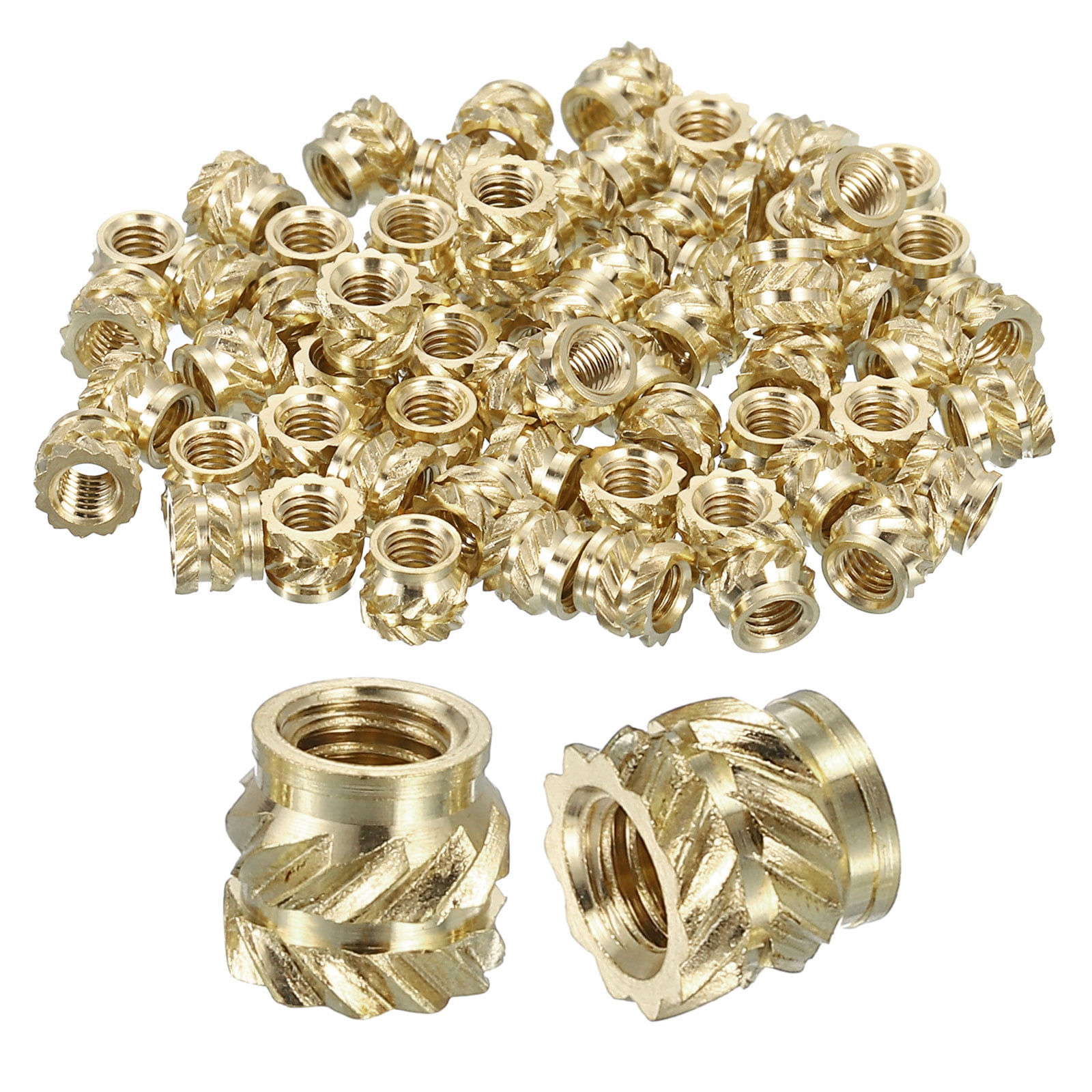 Knurled Insert Nuts, 130 Pack M3 x 4.5mm L x 5mm OD 3D Printing Brass ...
