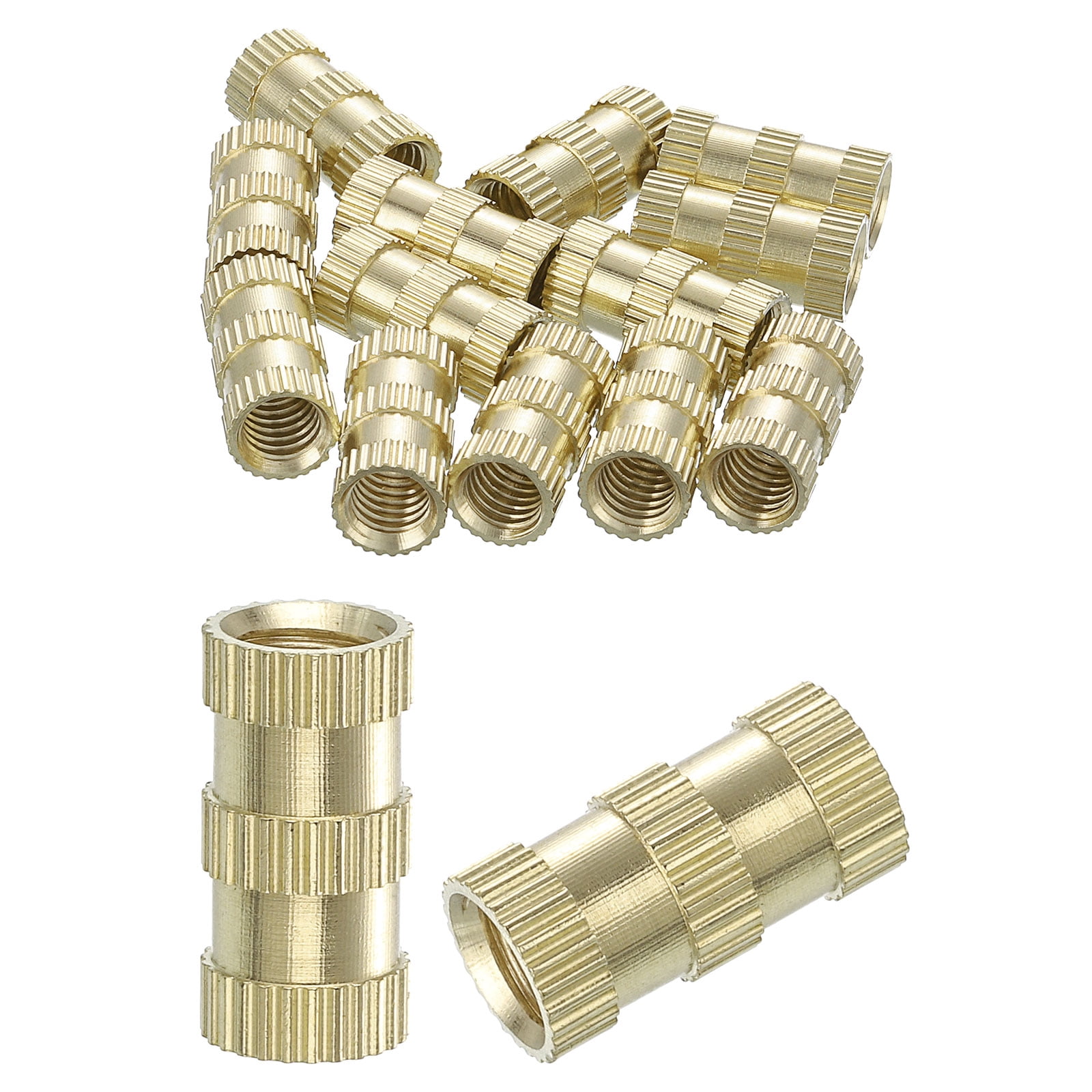 Knurled Insert Nuts, 15Pack M6 x 16mm(L) x 8mm(OD) Thread Printing ...