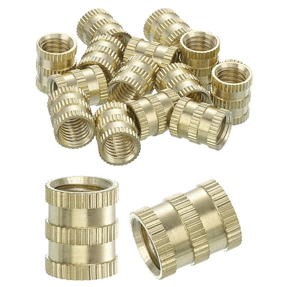 Knurled Insert Nuts, 16Pack M8 x 12mm(L) x 10mm(OD) Thread Printing ...