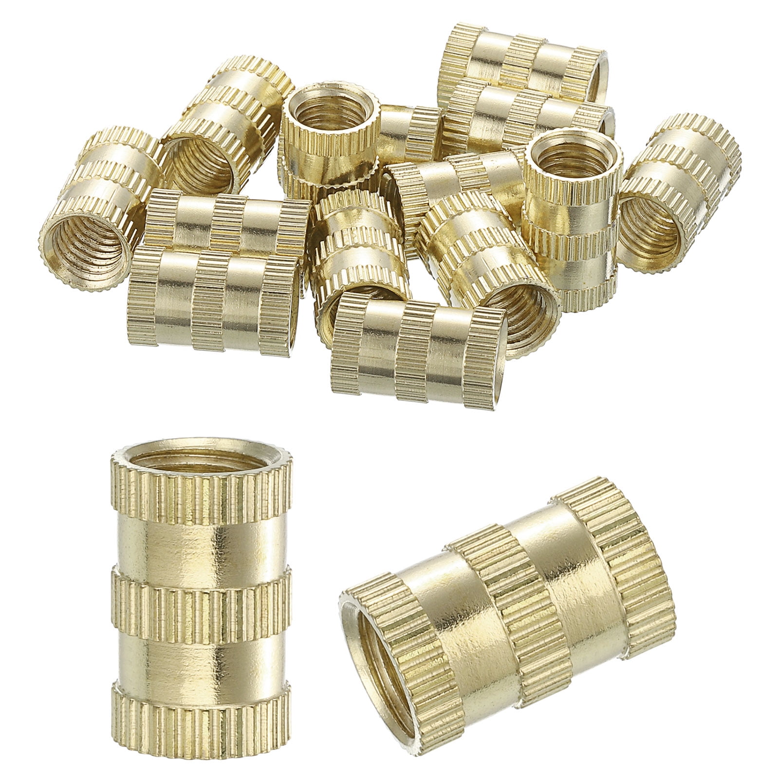 Knurled Insert Nuts, 16Pack M8 x 16mm(L) x 10mm(OD) Thread Printing ...