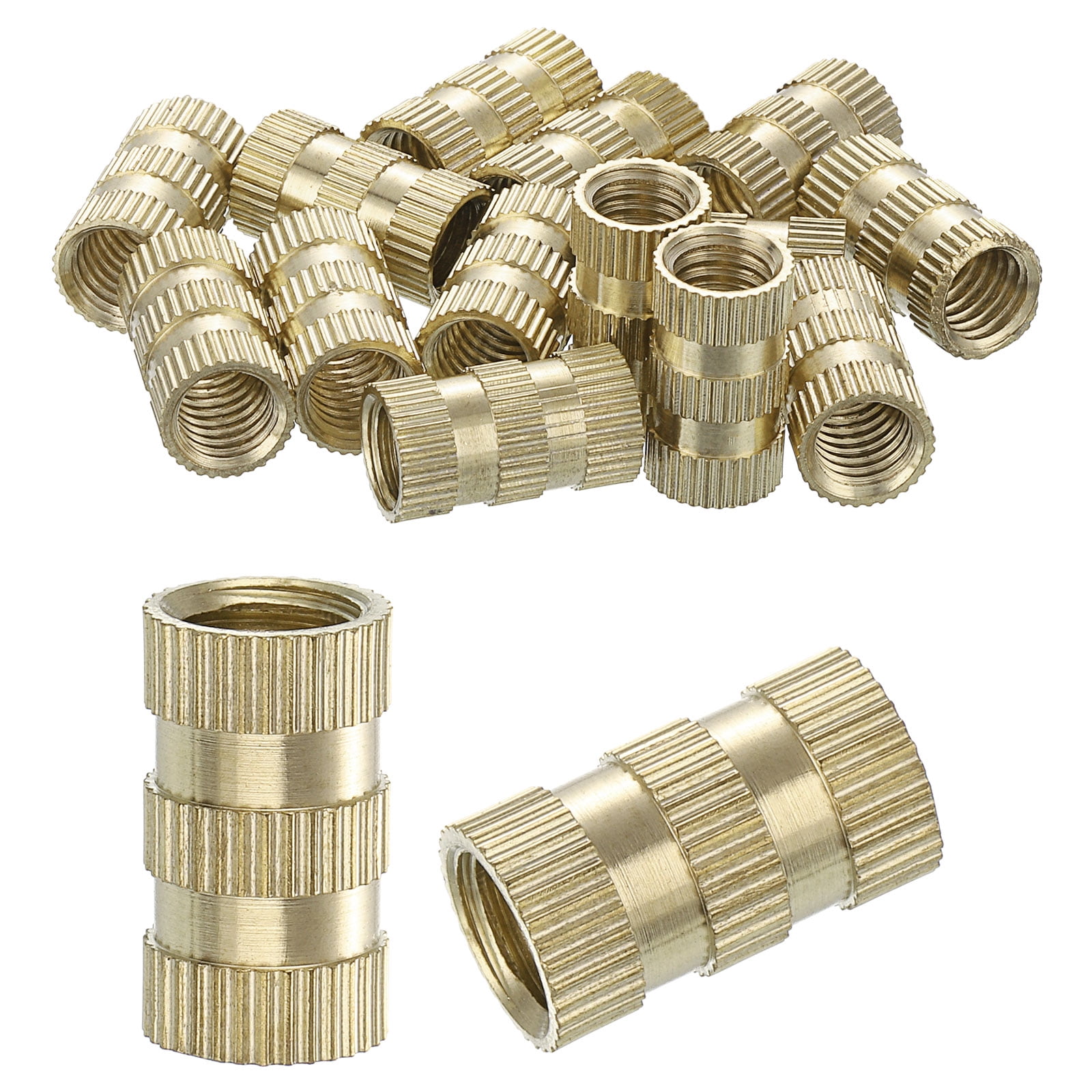 Knurled Insert Nuts, 16Pack M8 x 18mm(L) x 10mm(OD) Thread Printing ...