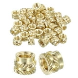 Knurled Insert Nuts, 25 Pack M6 x 7mm L x 9mm OD Brass Heat Set Insert ...