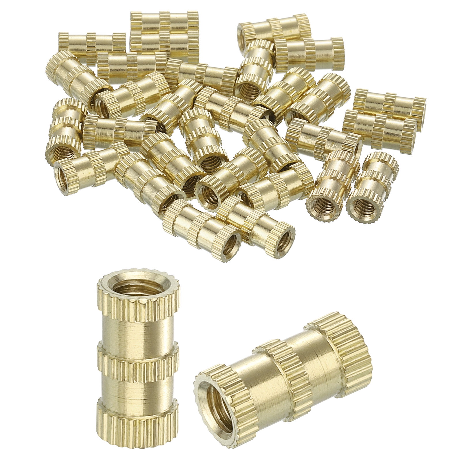 Knurled Insert Nuts, 30Pack M4 x 12mm(L) x 6mm(OD) Thread Printing ...