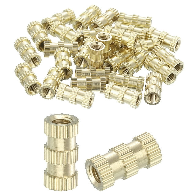 Knurled Insert Nuts, 50Pack M3 x 10mm(L) x 5mm(OD) Thread Printing ...