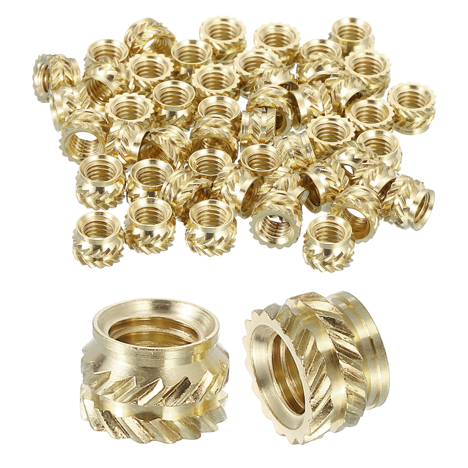 Knurled Insert Nuts, 60 Pack M5 x 5mm L x 7.5mm OD 3D Printing Brass Nuts - Walmart.com