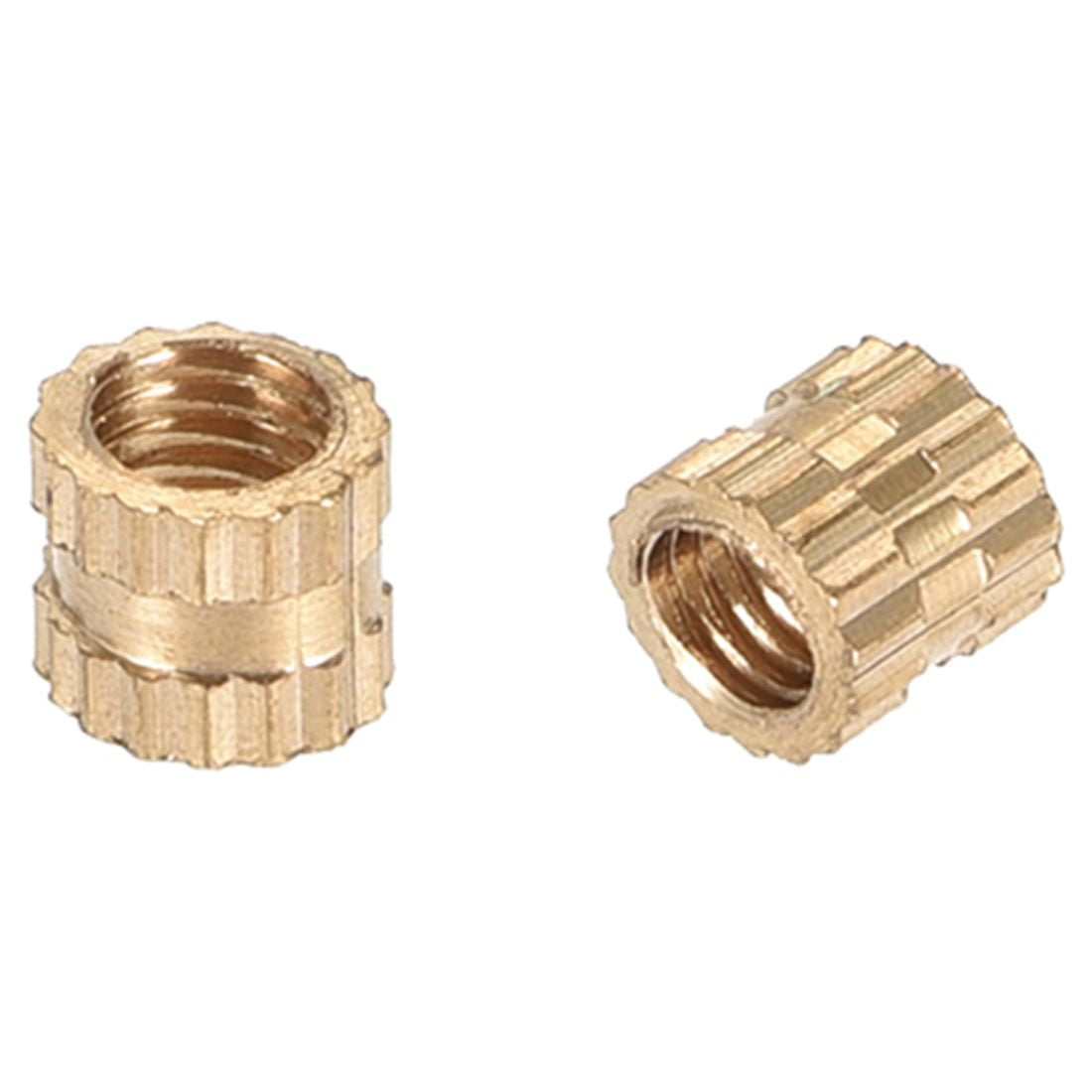 Knurled Insert Nuts, M3 x 4mm(L) x 4mm(OD) Female Thread Brass ...