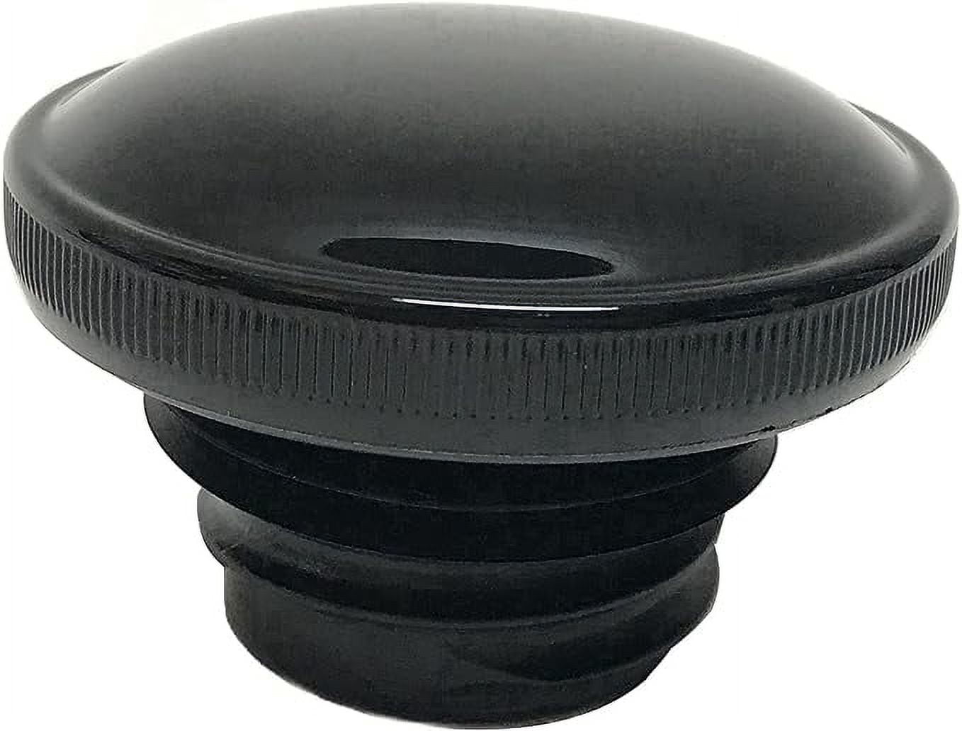 Knurled Screw-in Ratcheting Gloss Black Vented Gas Cap Motorcycle Tank ...