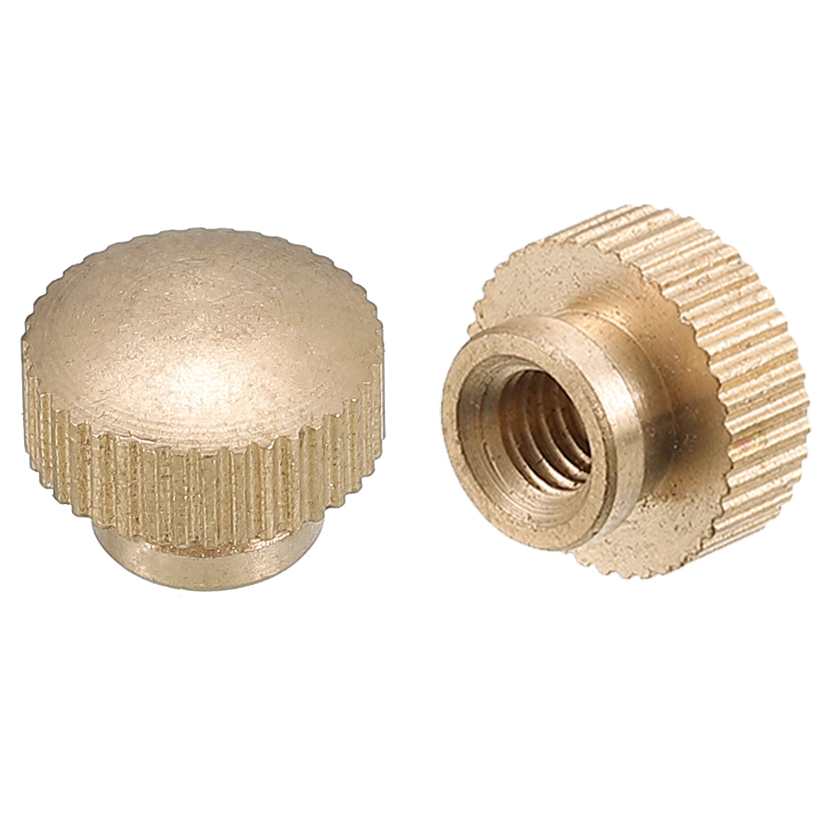 Knurled Thumb Nuts, 10 Pack M5 x D12mm x H9mm Brass Blind Hole Knurled ...