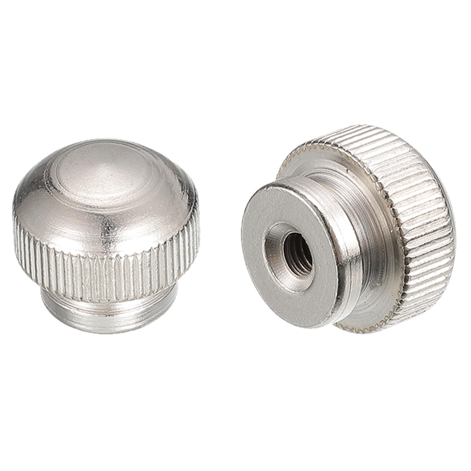 Knurled Thumb Nuts, 2 Pack M4 x D16mm x H14mm Carbon Steel Blind Hole ...