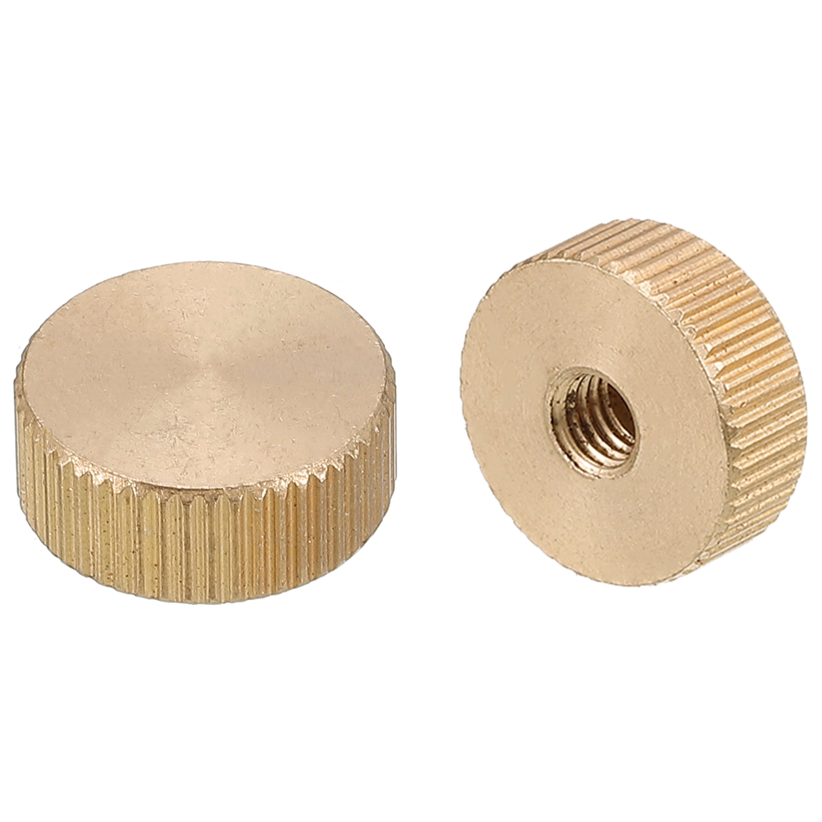Knurled Thumb Nuts, 2 Pack M5 x D16mm x H6mm Brass Blind Hole Knurled ...