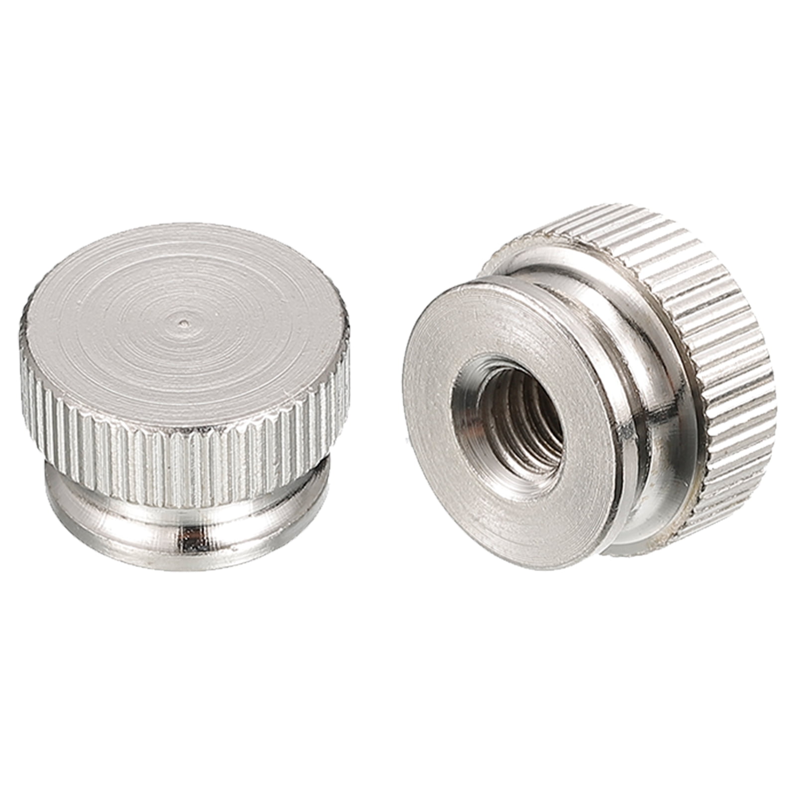 Knurled Thumb Nuts, 2 Pack M6 x D16mm x H10mm Carbon Steel Blind Hole ...