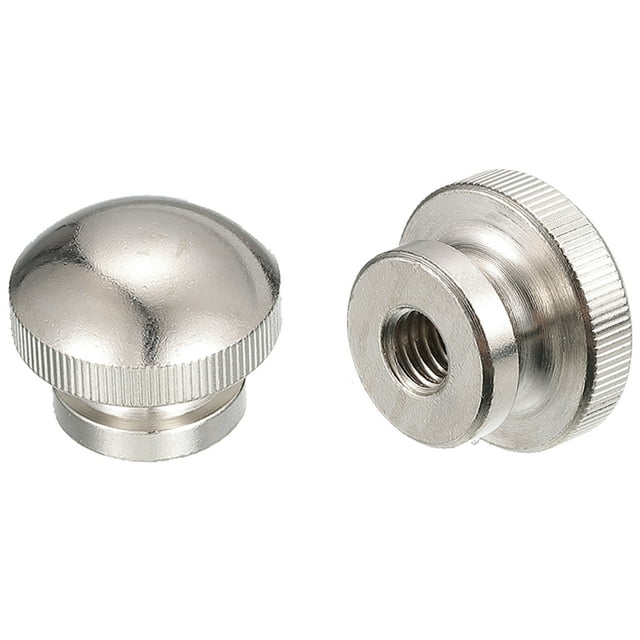 Knurled Thumb Nuts, 2 Pack M6 x D19mm x H16mm Carbon Steel Blind Hole ...