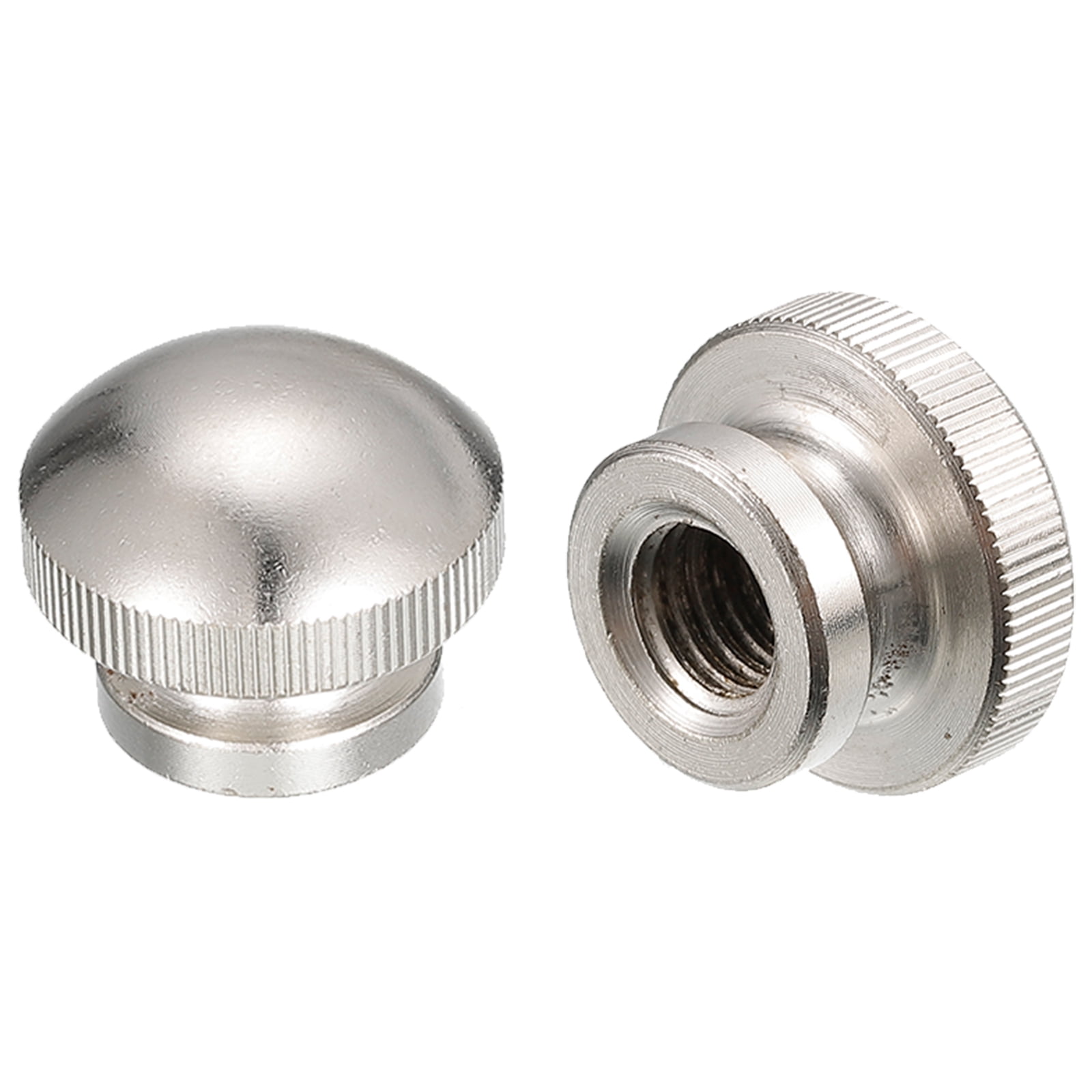 Knurled Thumb Nuts, 2 Pack M8 x D19mm x H16mm Carbon Steel Blind Hole ...