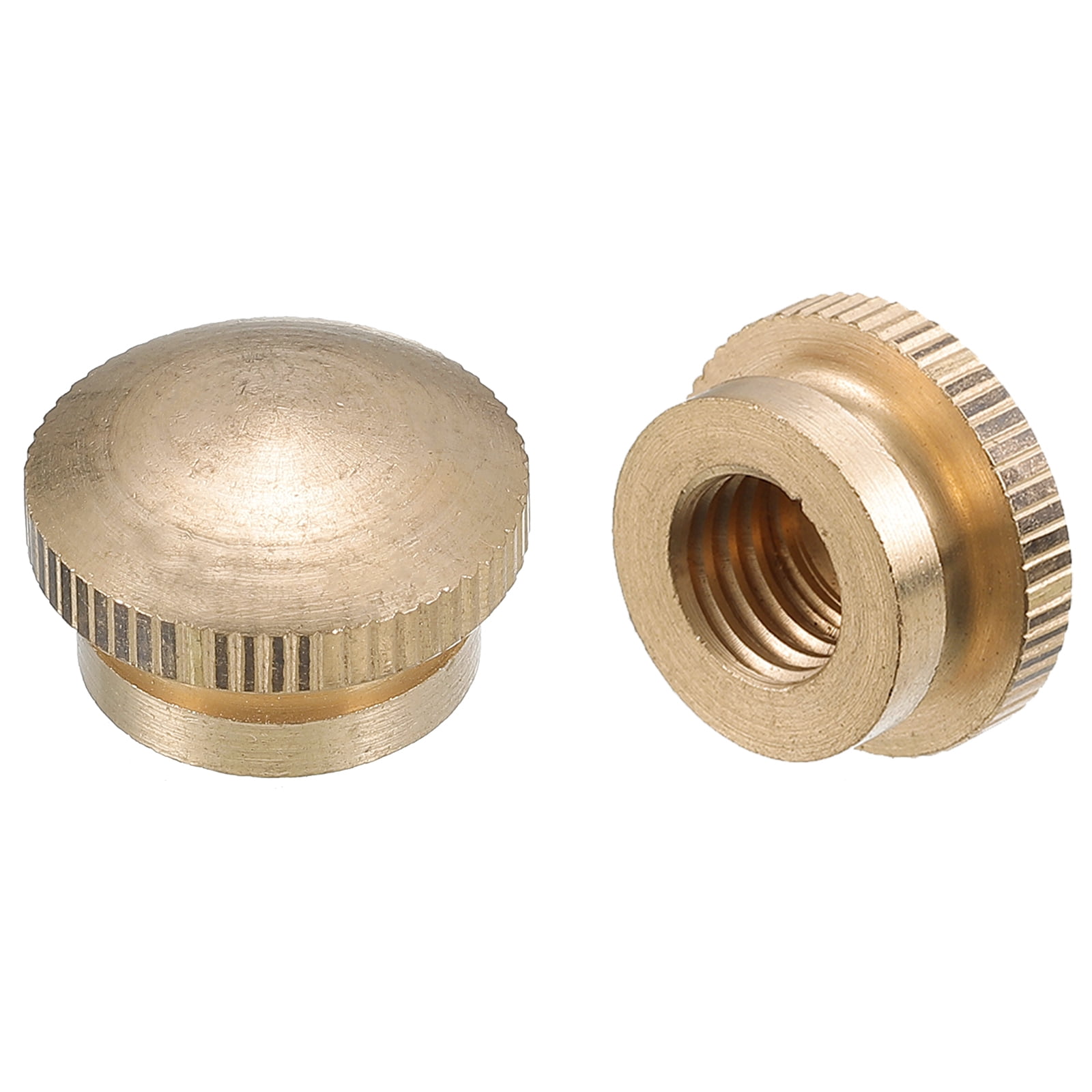 Knurled Thumb Nuts, 4 Pack M10 x D20mm x H12mm Brass Blind Hole Knurled ...