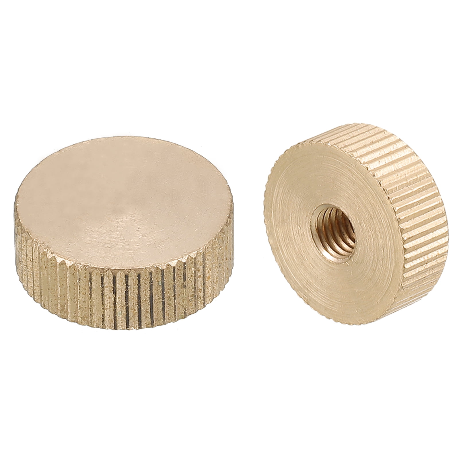 Knurled Thumb Nuts, 4 Pack M6 x D20mm x H7mm Brass Blind Hole Knurled ...