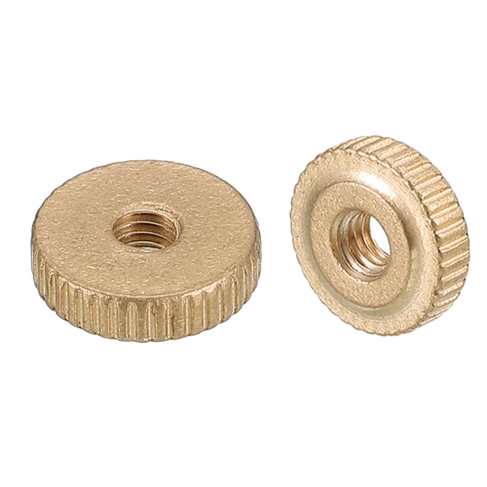 Knurled Thumb Nuts, 5 Pack M4 x D12mm x H3.5mm Brass Knurled Nut Flat ...