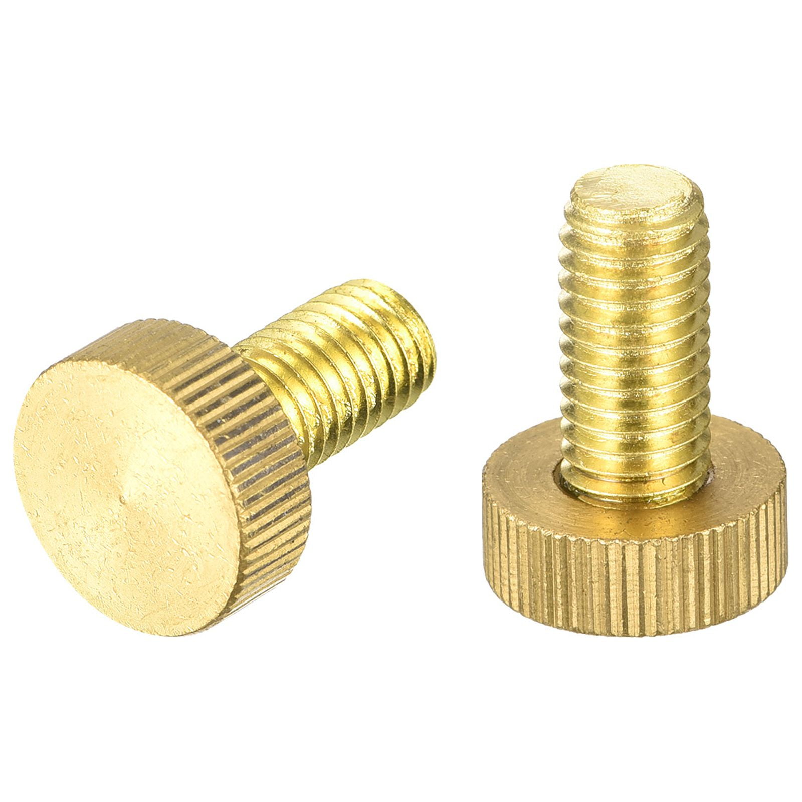 Knurled Thumb Screws, M10x20mm Flat Brass Bolts Grip Knobs Fasteners ...