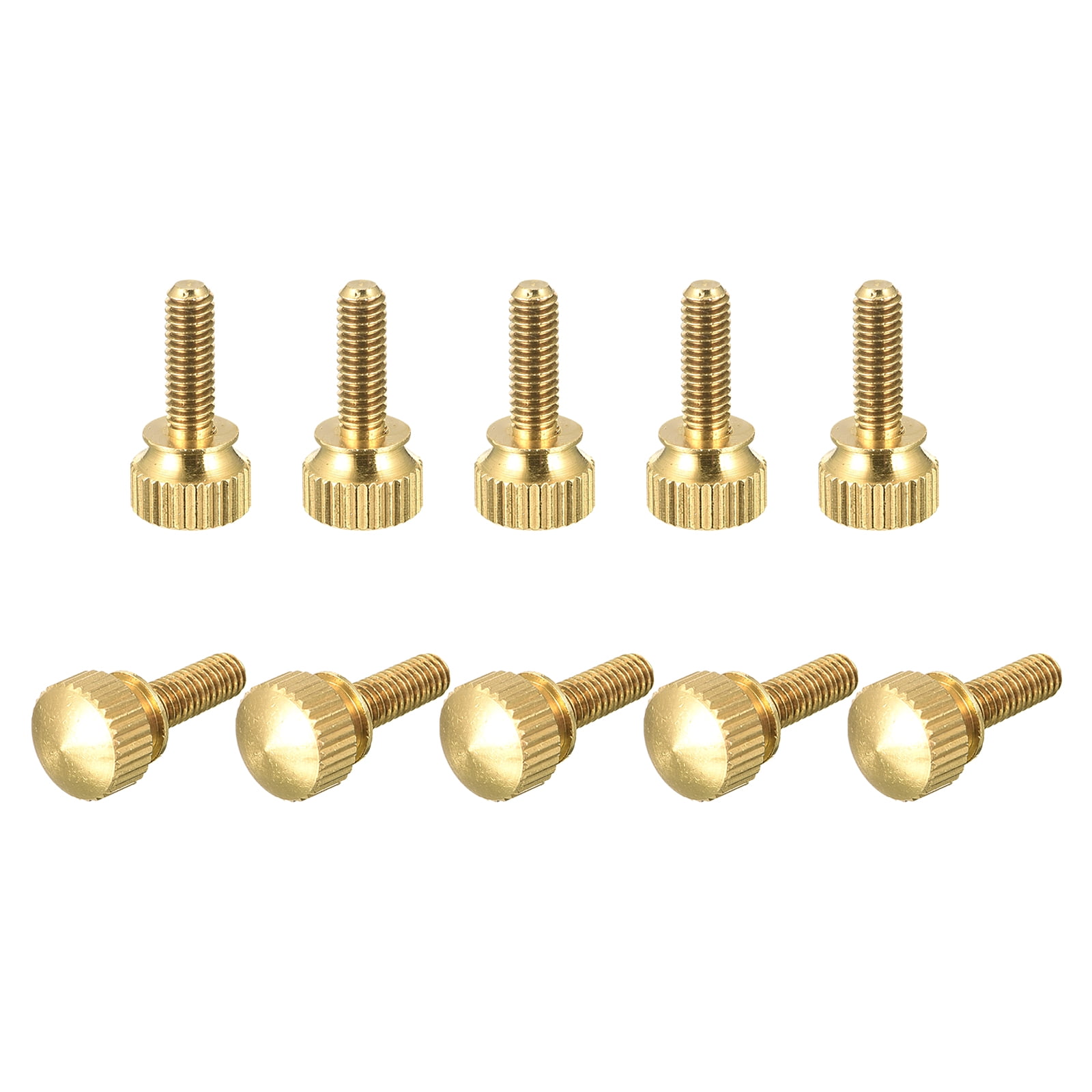 Knurled Thumb Screws, M4x16mm Brass Shoulder Bolts Stepped Grip Knobs ...