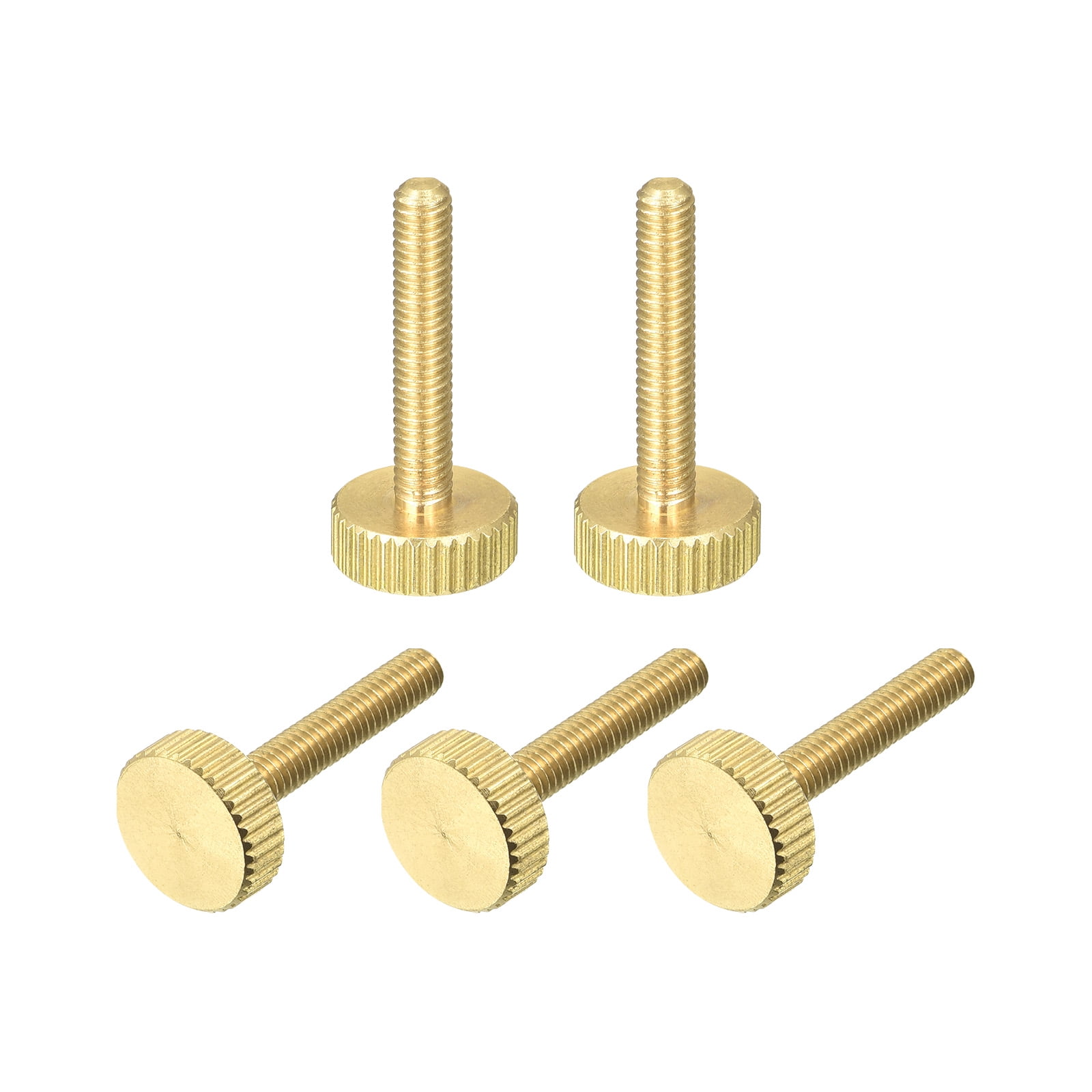Knurled Thumb Screws, M4x22mm Flat Brass Bolts Grip Knobs Fasteners ...
