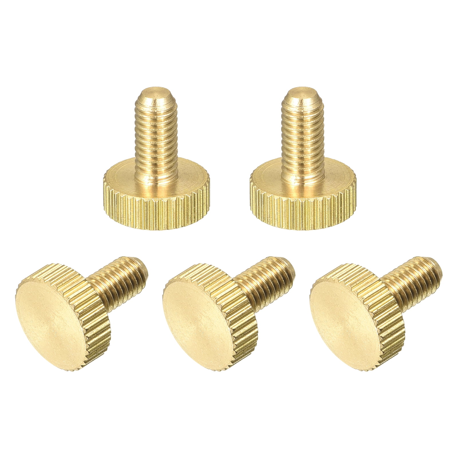 Knurled Thumb Screws, M5x10mm Flat Brass Bolts Grip Knobs Fasteners for ...