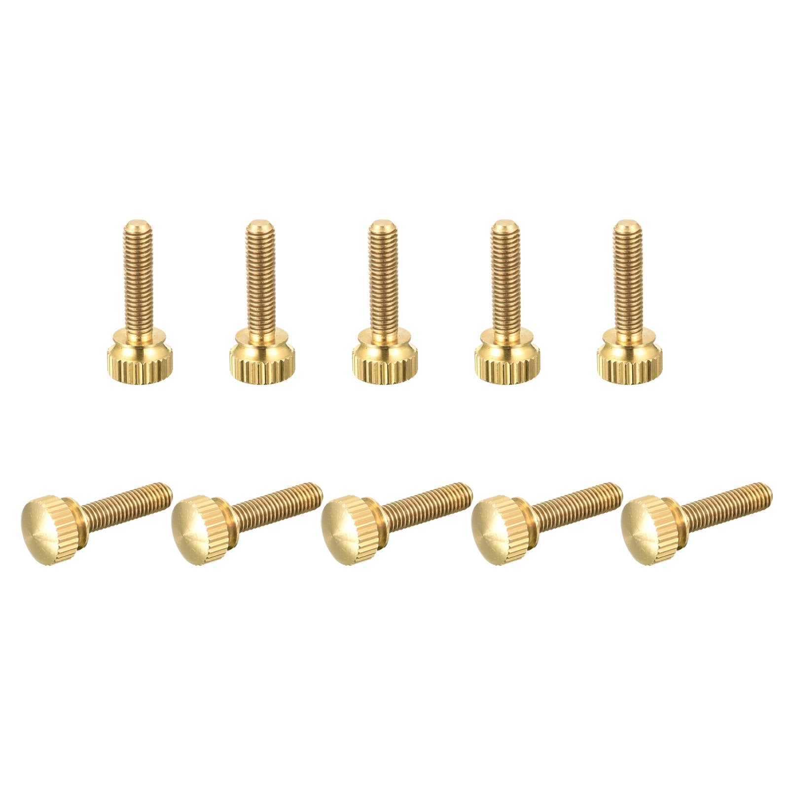 Knurled Thumb Screws, M5x20mm Brass Shoulder Bolts Stepped Grip Knobs ...