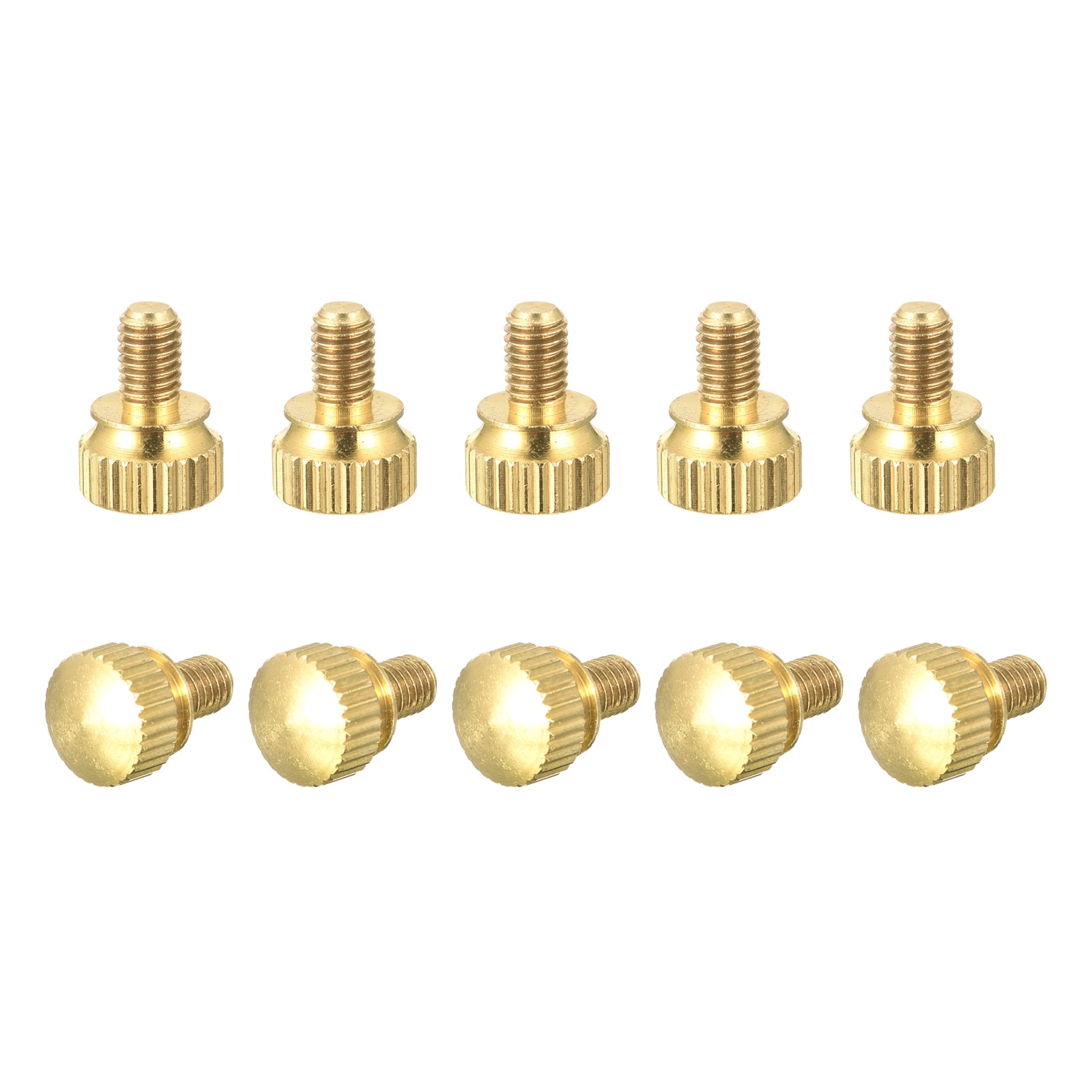 Knurled Thumb Screws, M5x8mm Brass Shoulder Bolts Stepped Grip Knobs ...