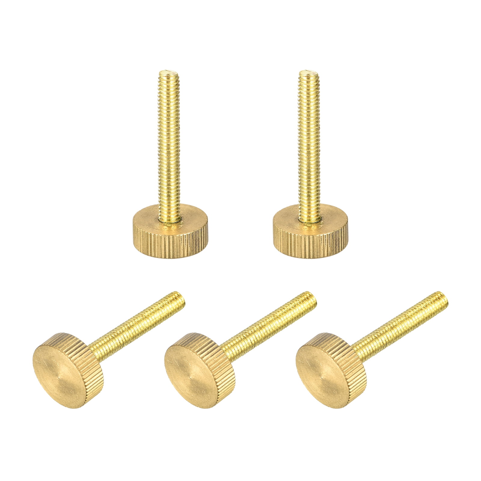Knurled Thumb Screws, M6x40mm Flat Brass Bolts Grip Knobs Fasteners ...