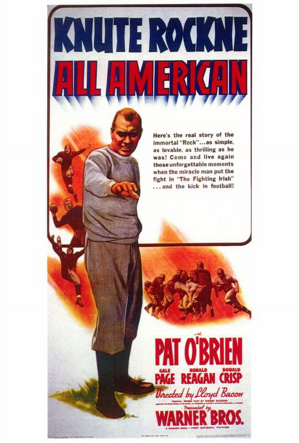 Knute Rockne All American - movie POSTER (Style B) (27" x 40") (1940 ...