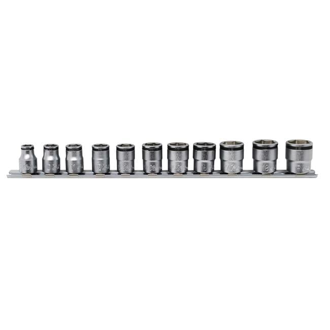 Ko-ken USA KKNRS3450M-11 0.375 in. Square Drive Nut Grip Socket Set - 8 mm to 19 mm - 11 Piece ...