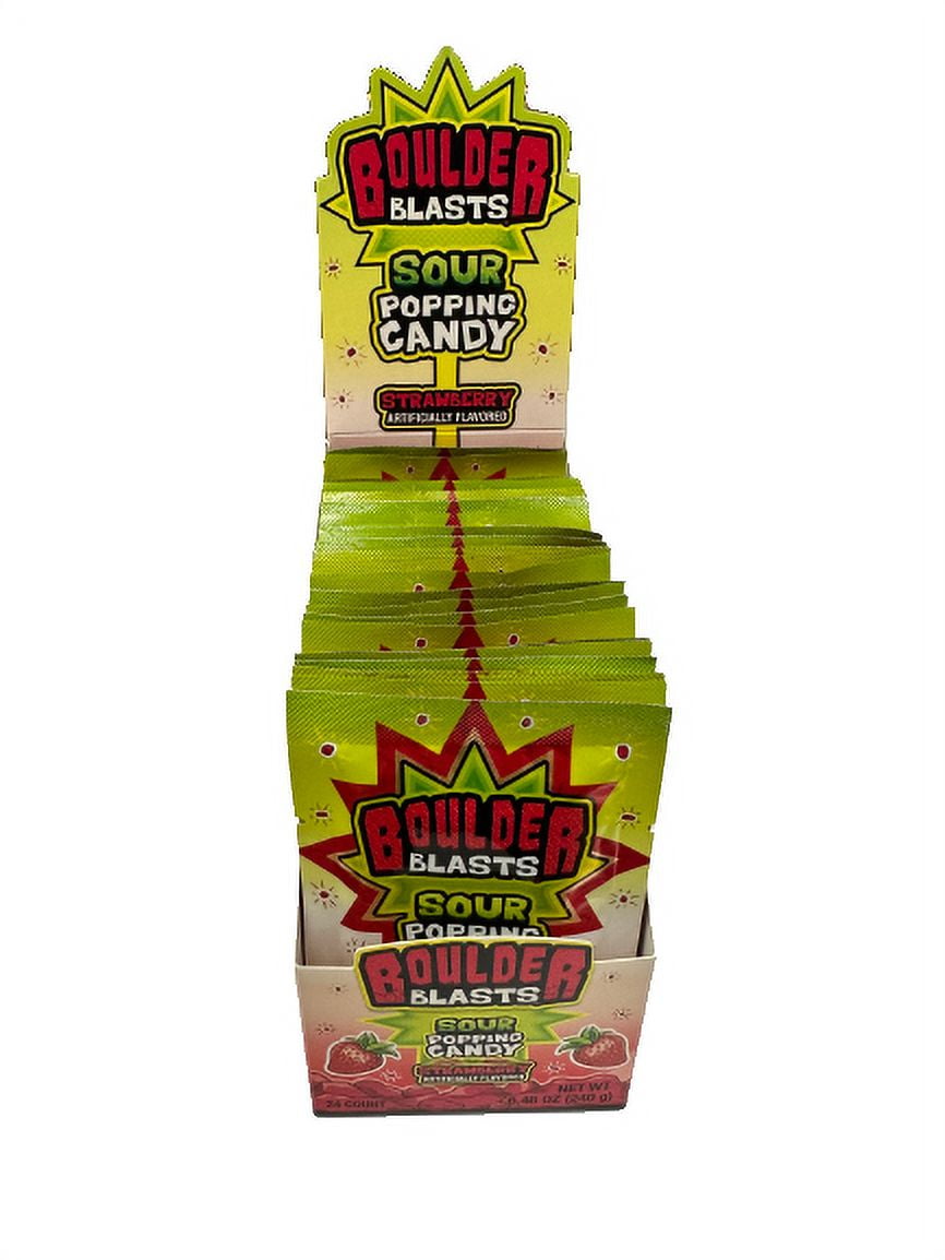 KoKo's Boulder Blasts Sour Popping Candy Strawberry 0.35 oz. - Walmart.com