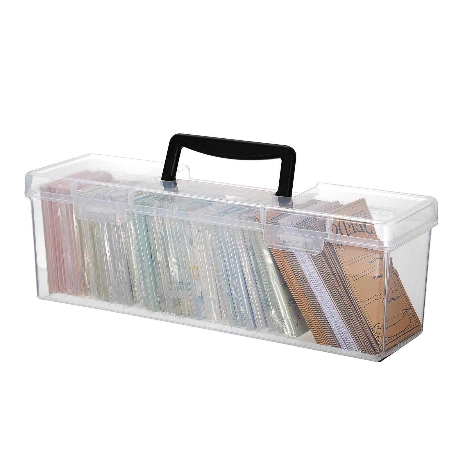 KoKone Plastic Clear Seed Storage Organizer ITL1 Box with Handle ...