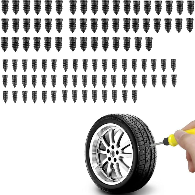 KoRwelex 100 Pcs Tire Repair Rubber Nail Self Tapping Tire Repair ...