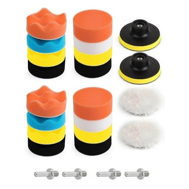 "3"" Professional Buffing Pad Kit, 4 Styles Polishing Pads, Backing ...