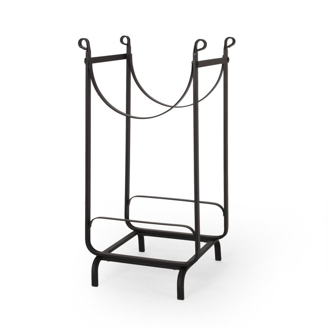 Koa Traditional Iron Log Rack, Matte Black - Walmart.com