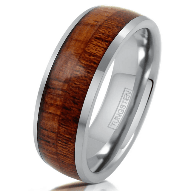 Tungsten Wood Wedding Bands