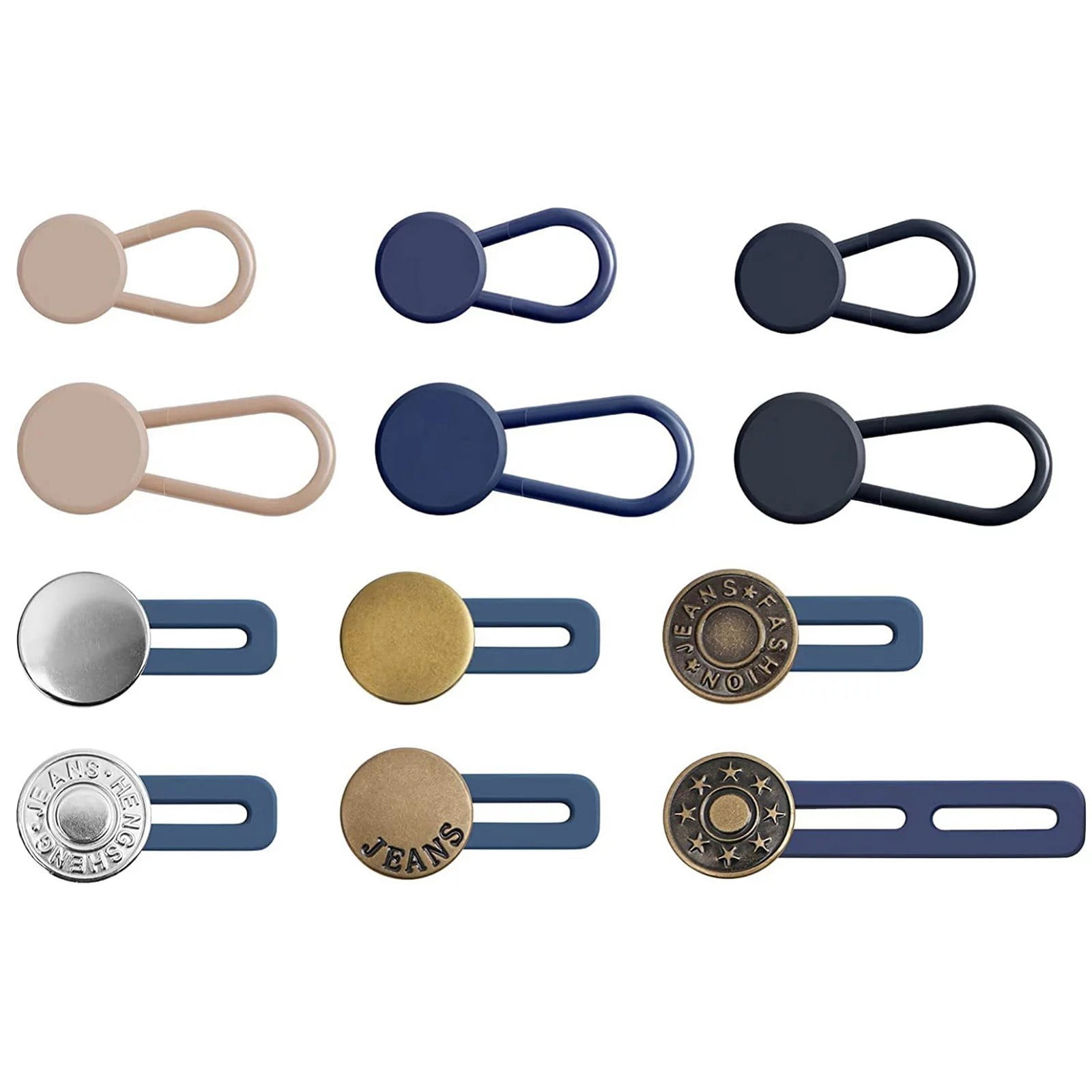 Koadzawe 12 Pcs Expander Button For Extender Jeans Pants Collar, Pants ...