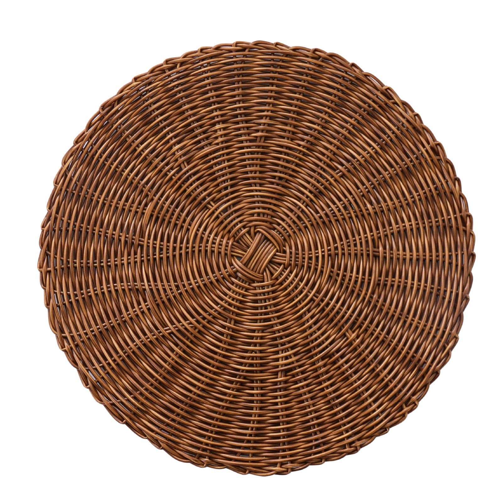 Koadzawe 15 Inch Rattan Tray, Round Wicker Tray With Cut-Out Handles ...