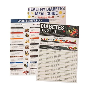 Food Planner 3 Pcs Diabetes Food List, Printable Diabetic Food Chart ...