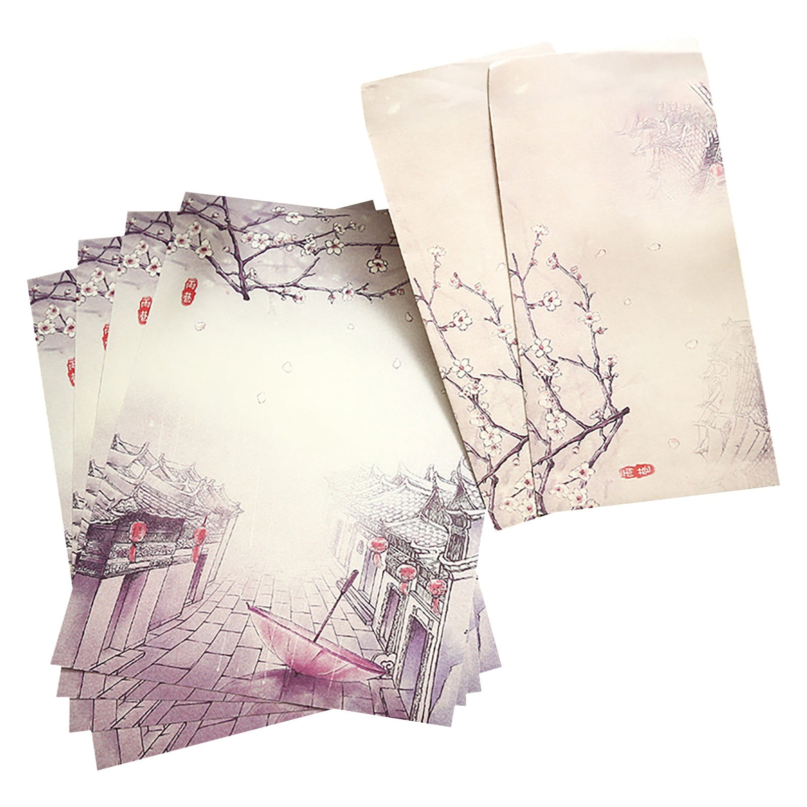 Koadzawe Stationery Letter Set With Envelopes - 4 Writing Papers + 2 ...
