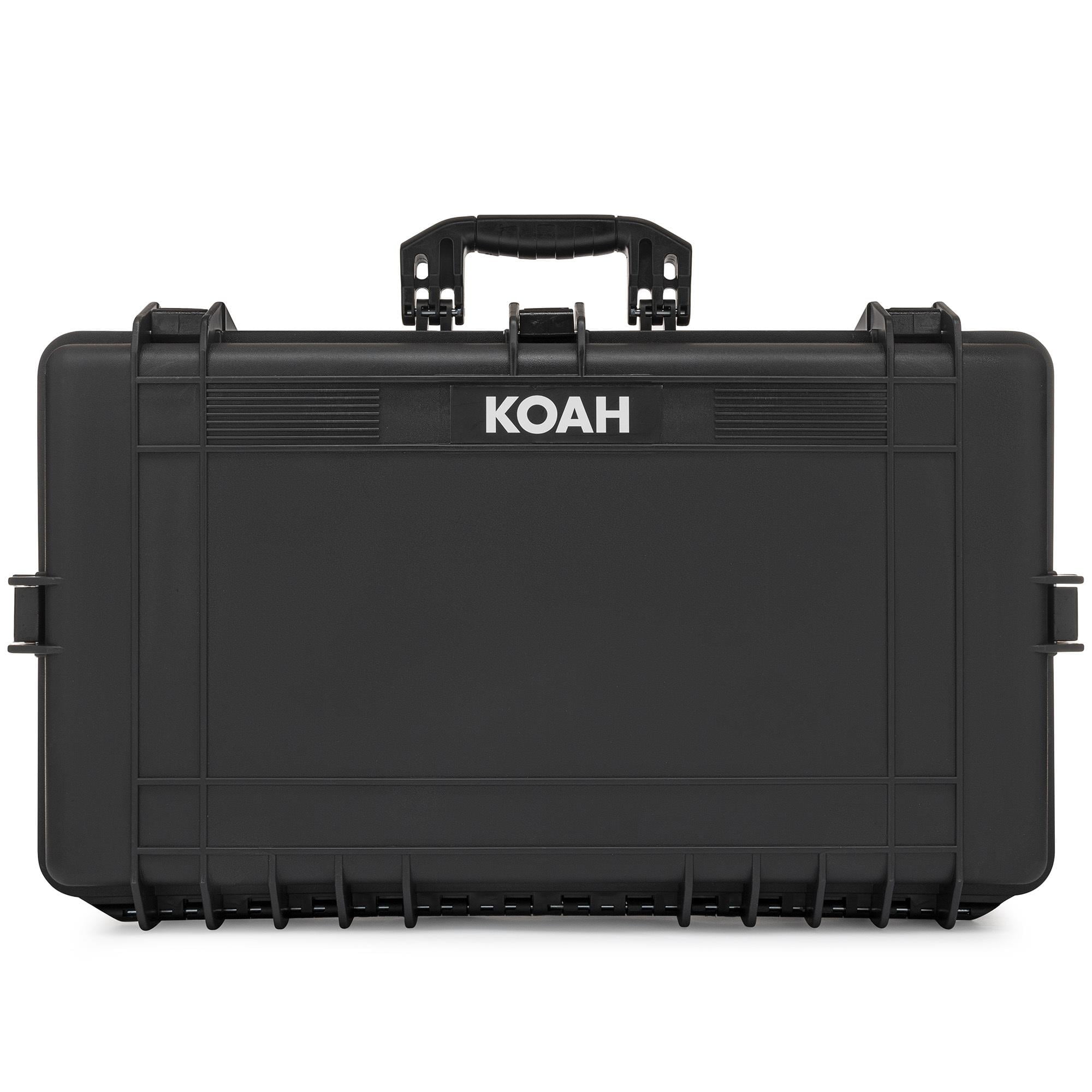 Koah Large Protective Waterproof Storage Hard Case with Customizable ...