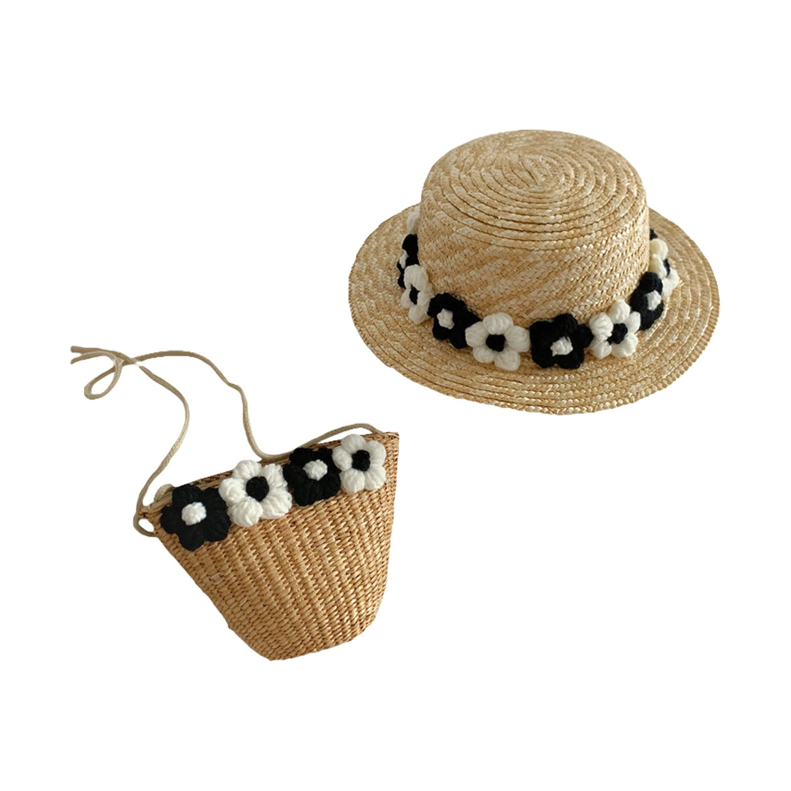 Koaiezne Kids Straw Hats Girls Kids Sun Hats Summer Beach Hats Straw ...