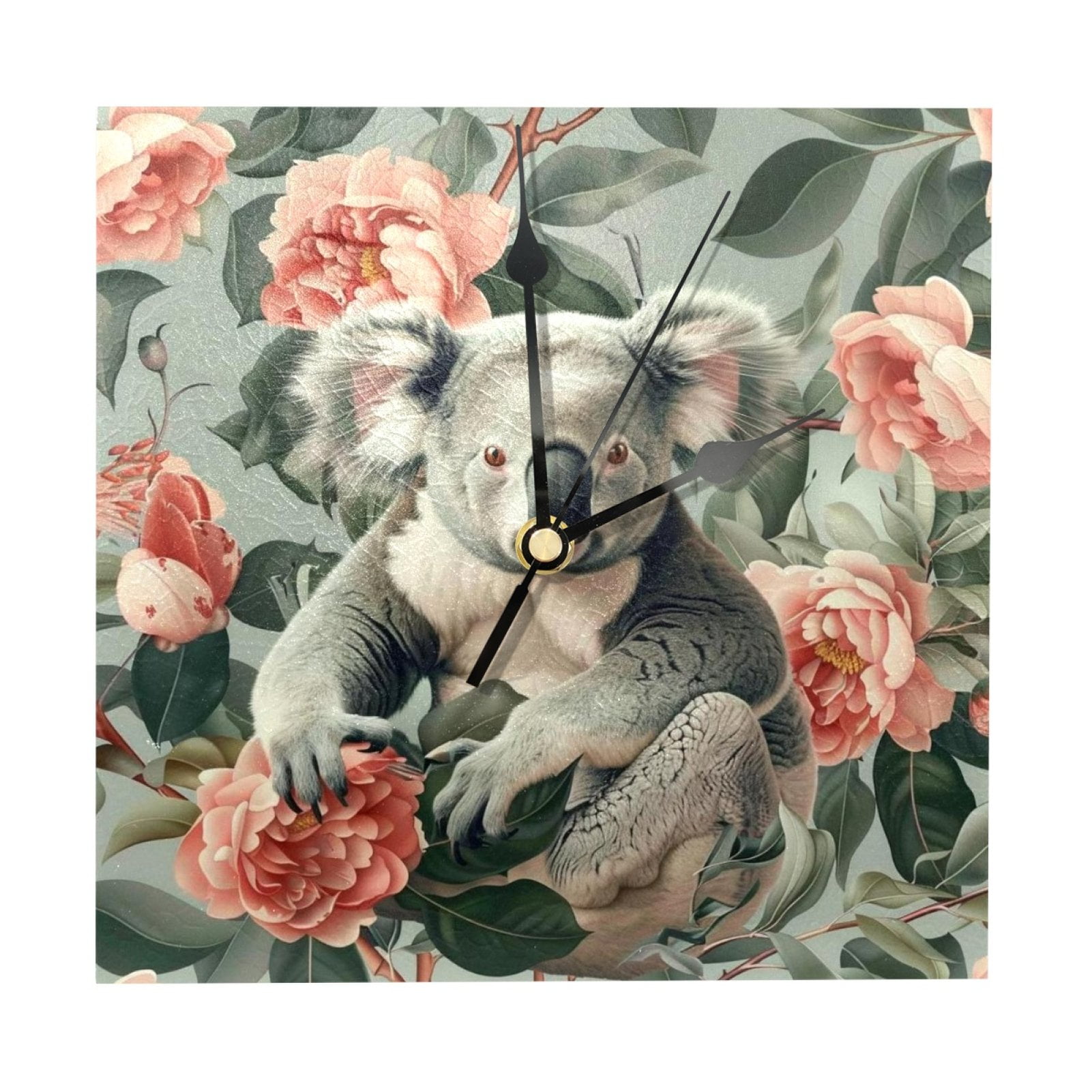 Koala 7.87 in Square Wood Wall Clock - Elegant Timepiece for Modern ...