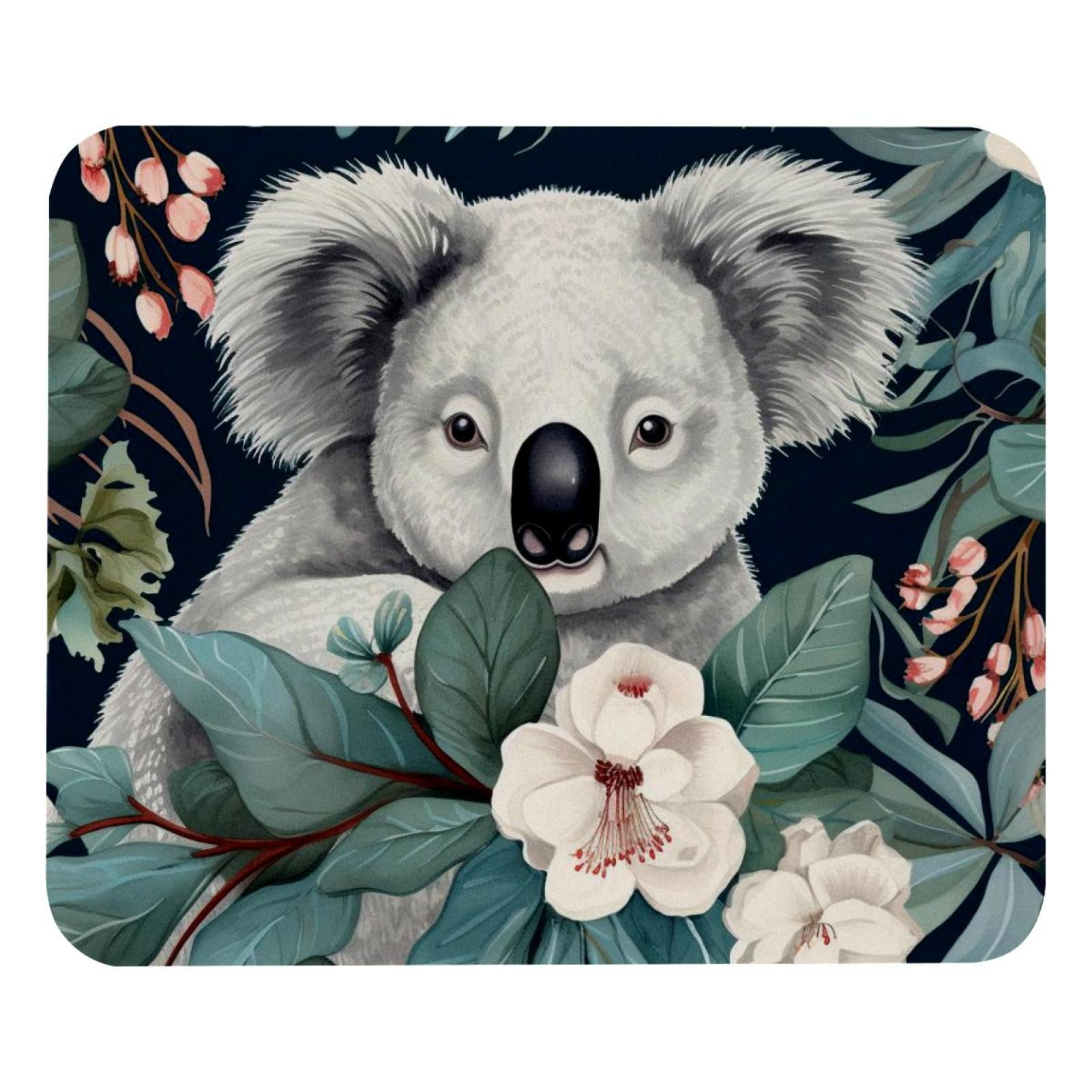 Koala 8.3x9.8 Inch Square Desk Mat with Non-Slip Rubber Bottom for ...