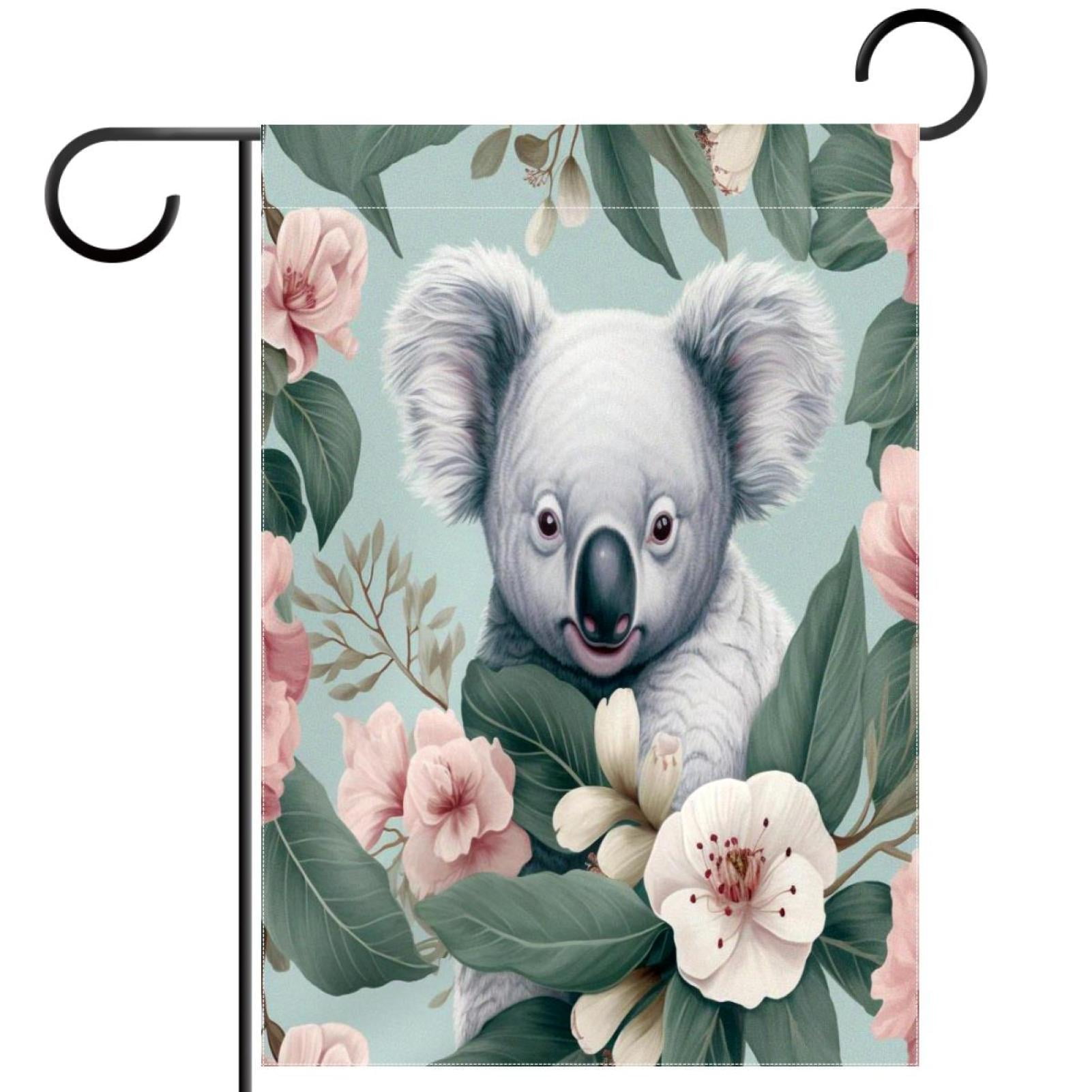 Koala Baby Animal Print Art Polyester Garden Flag Banner 12 x 18 inches ...