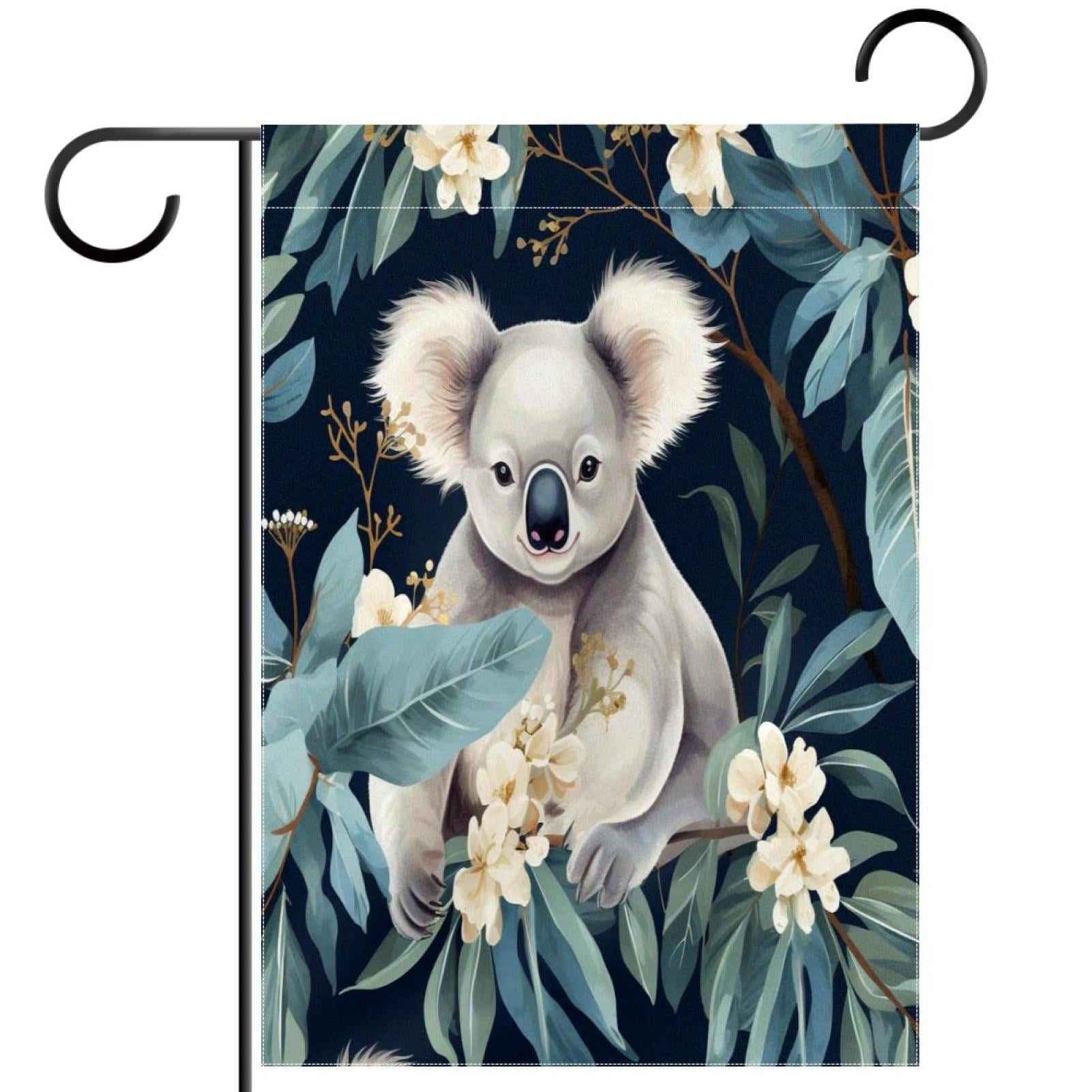 Koala Baby Animal Print Art Polyester Garden Flag Banner 12 x 18 inches ...