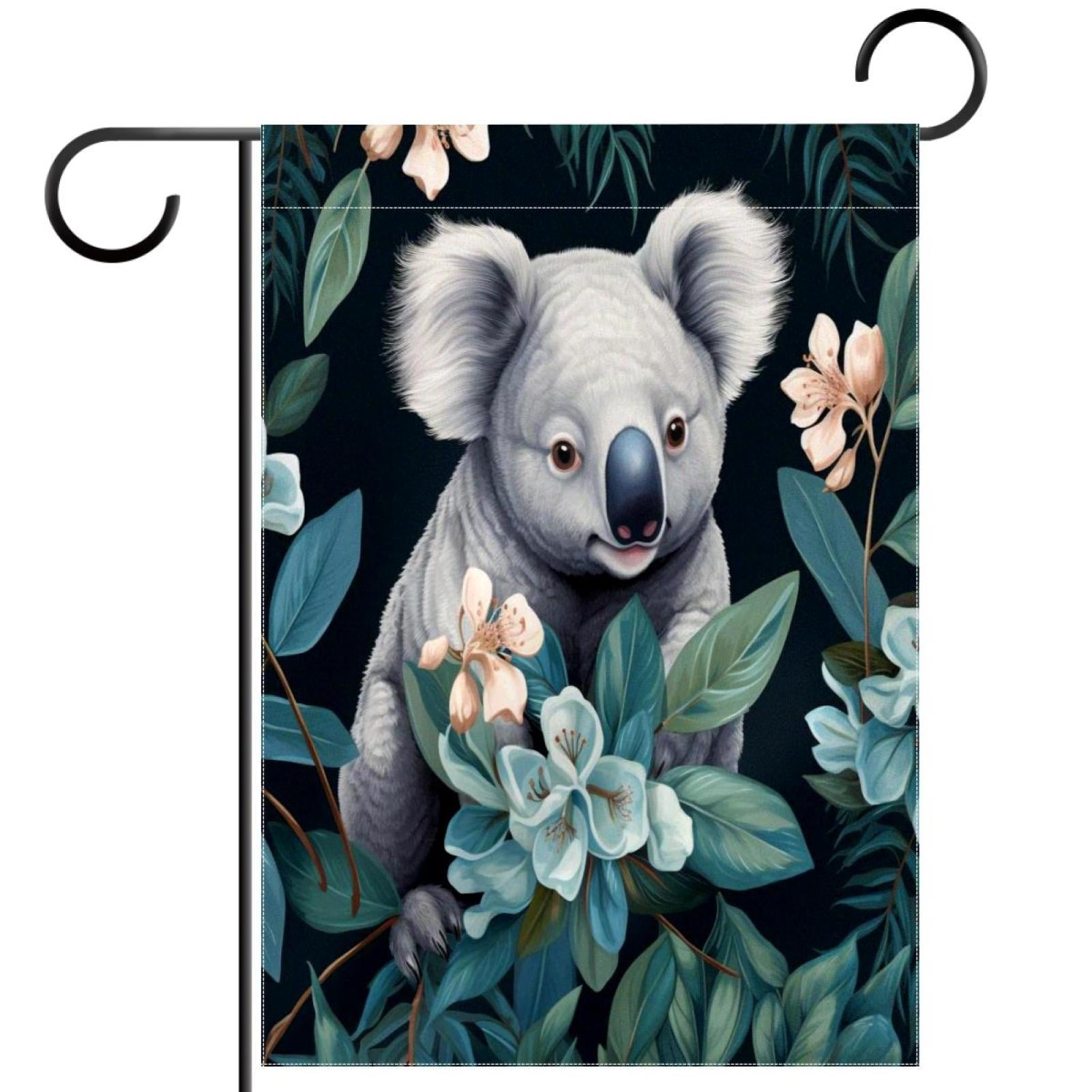 Koala Baby Animal Print Art Polyester Garden Flag Banner 12 x 18 inches ...