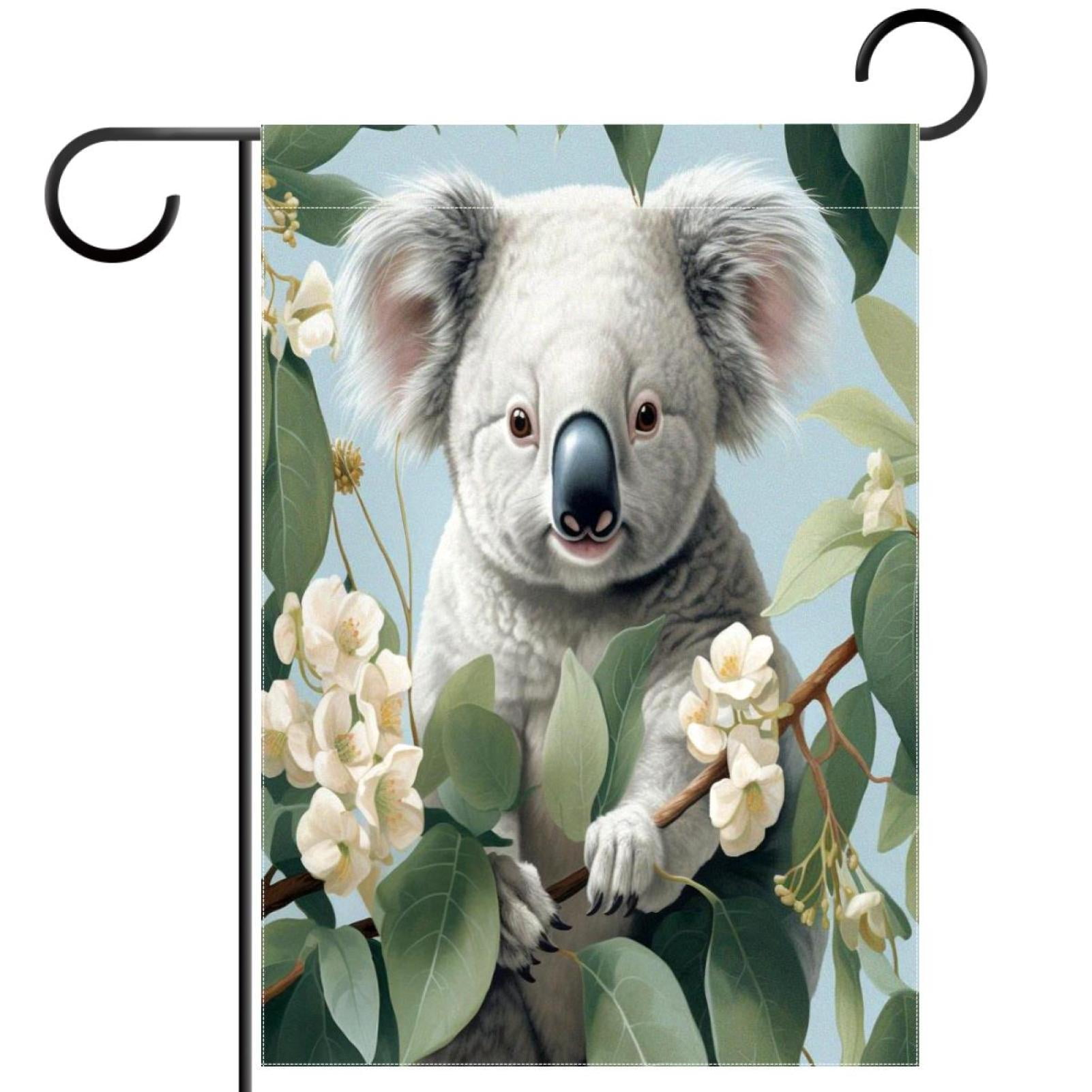 Koala Baby Animal Print Art Polyester Garden Flag Banner 12 x 18 inches ...