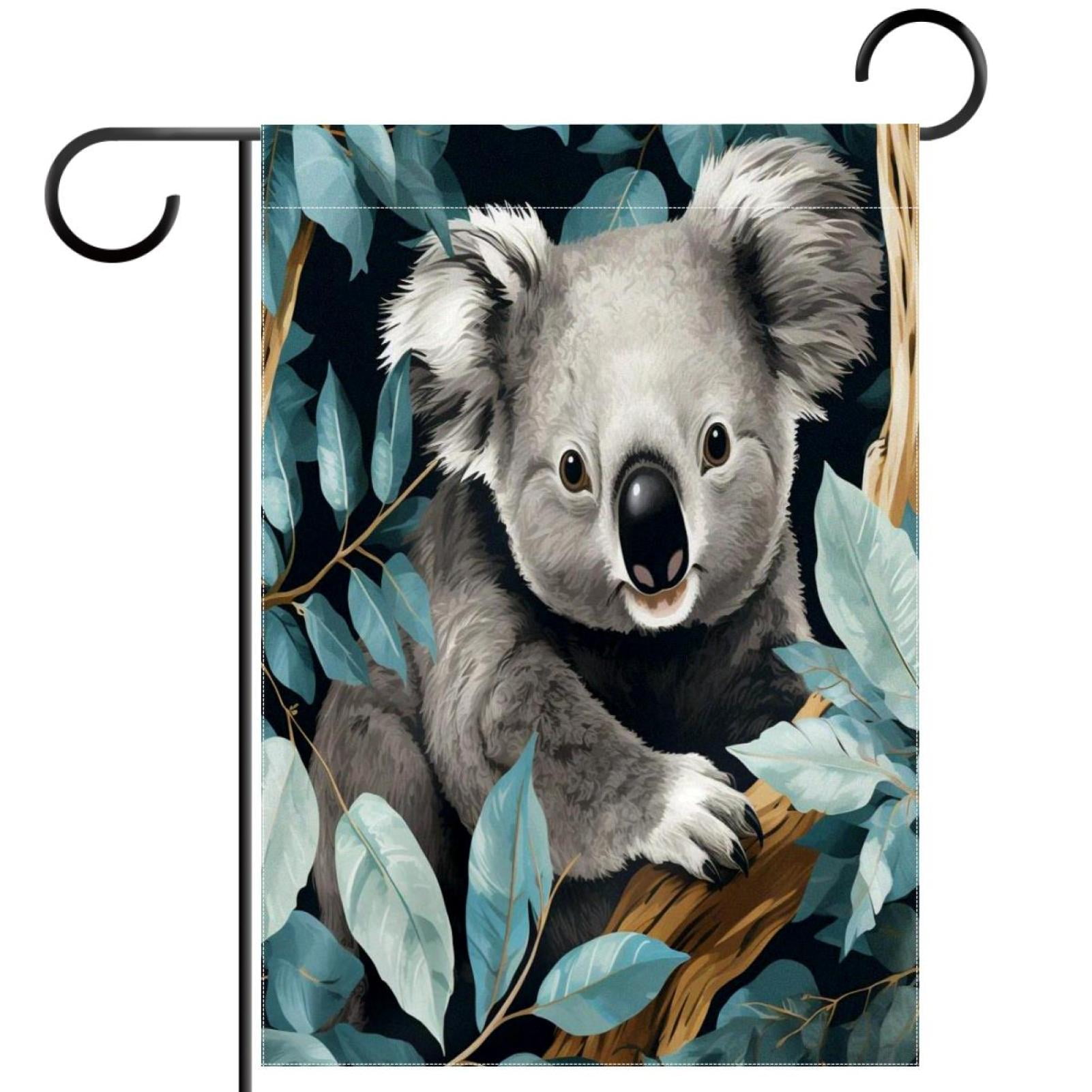 Koala Baby Animal Print Art Polyester Garden Flag Banner 12 x 18 inches ...