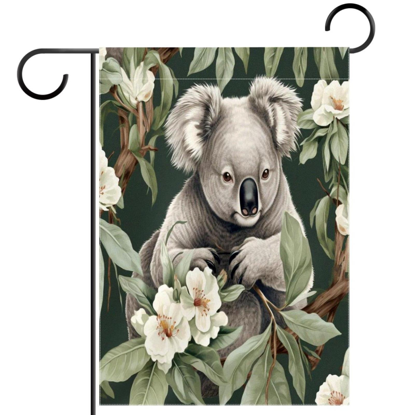 Koala Baby Animal Print Art Polyester Garden Flag Banner 12 x 18 inches ...
