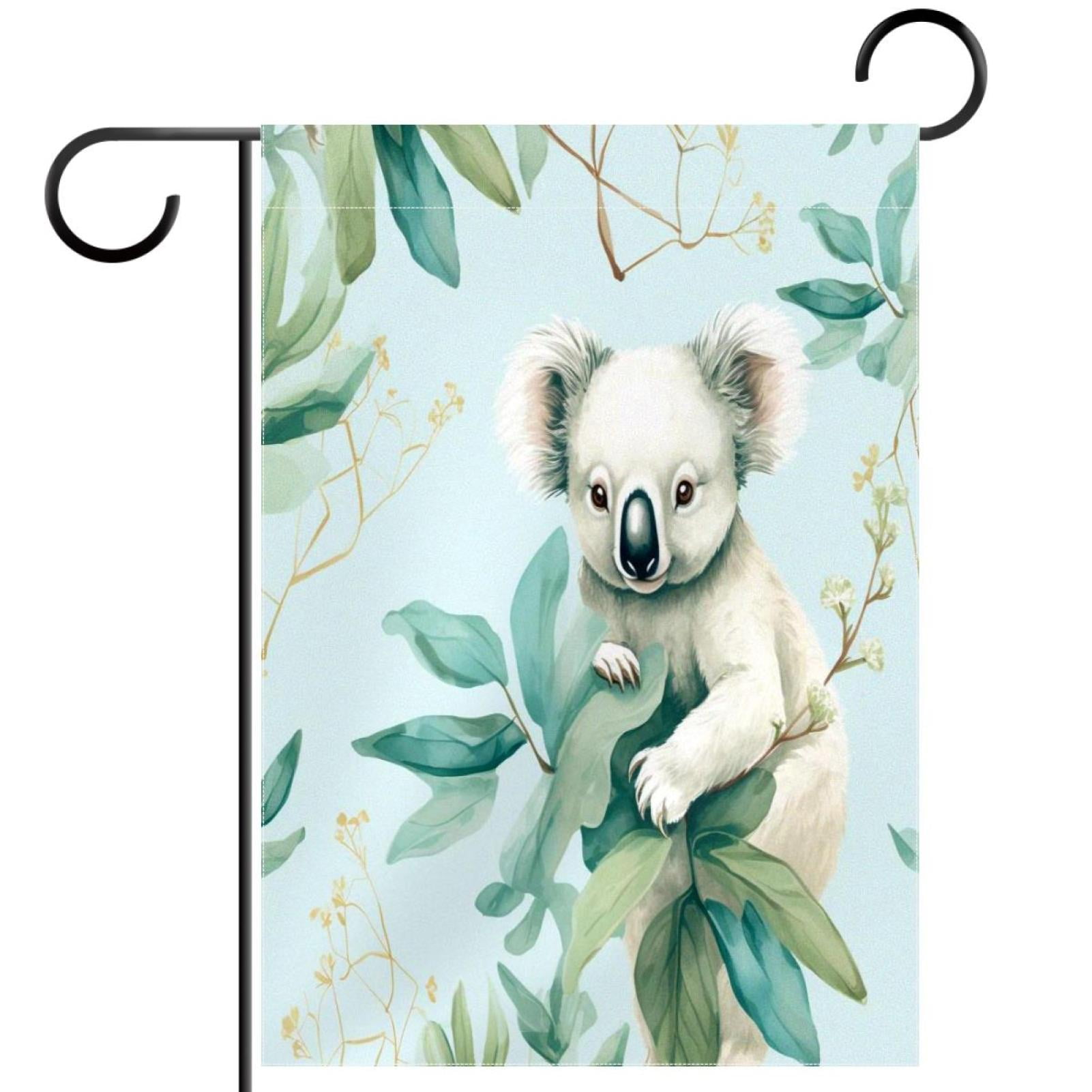Koala Baby Animal Print Art Polyester Garden Flag Banner 12 x 18 inches ...